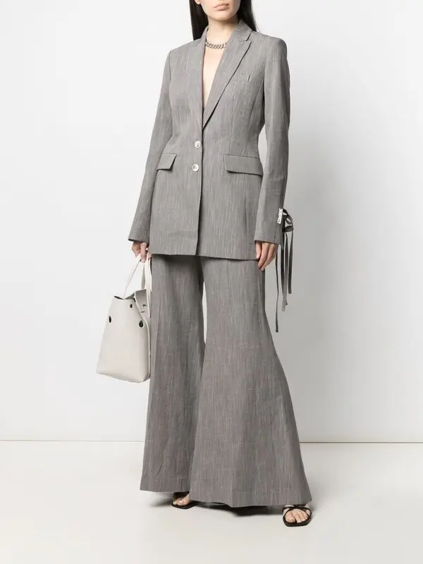 Off-White Rear Logo Print Fitted Blazer