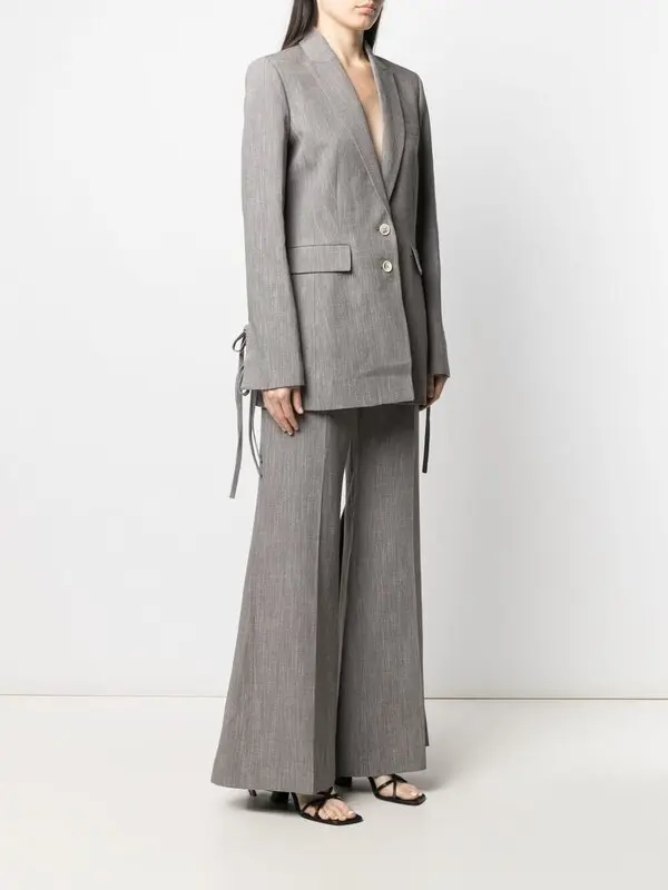 Off-White Rear Logo Print Fitted Blazer