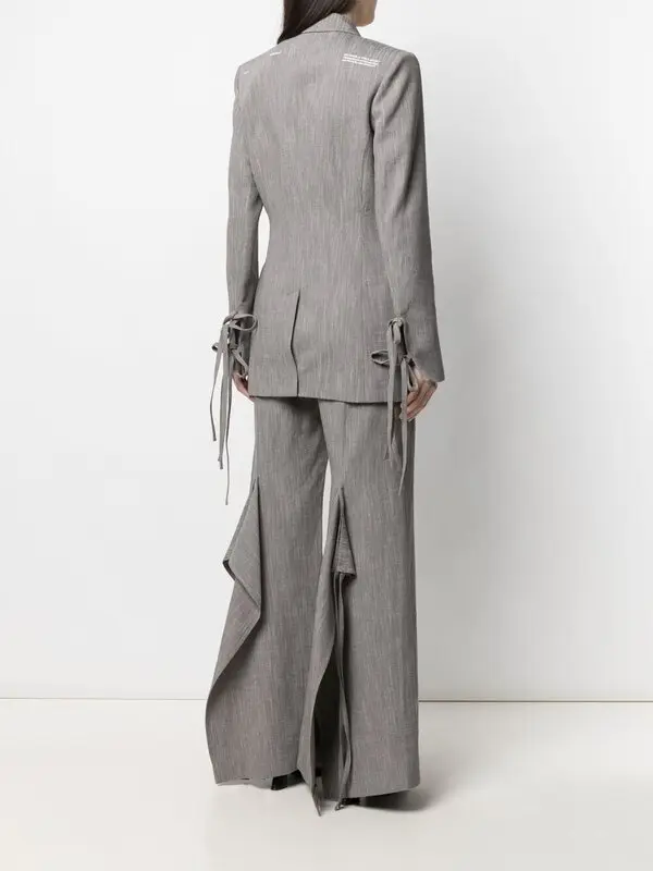 Off-White Rear Logo Print Fitted Blazer