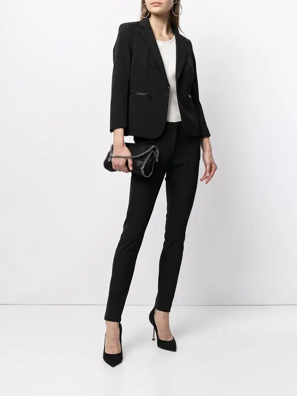 Veronica Beard Scuba Schoolboy Dickey Single-breasted Blazer