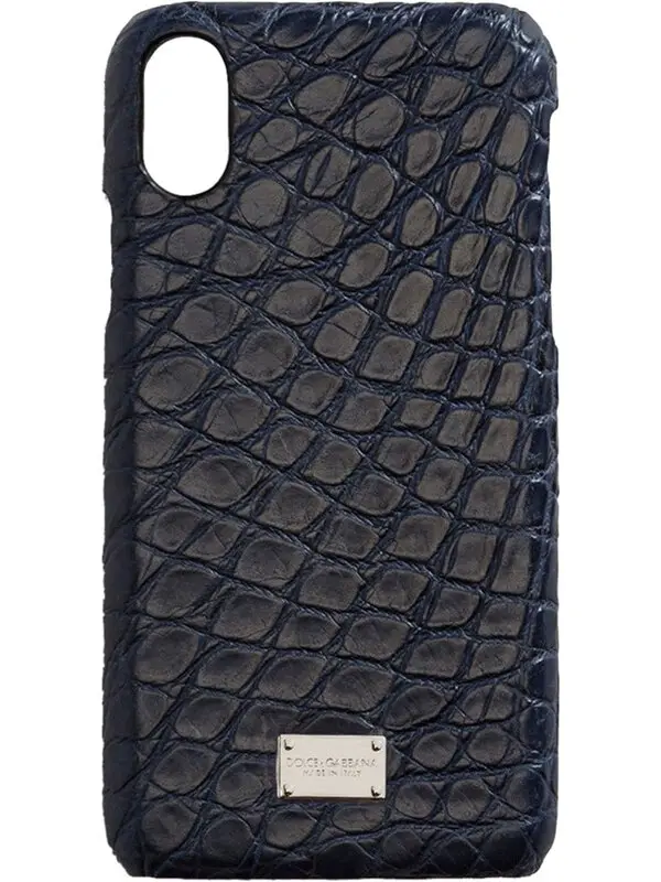 Dolce & Gabbana Crocodile Iphone X Case - Blue
