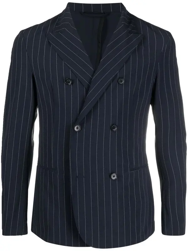 HYDROGEN Pinstripe Double-breasted Blazer