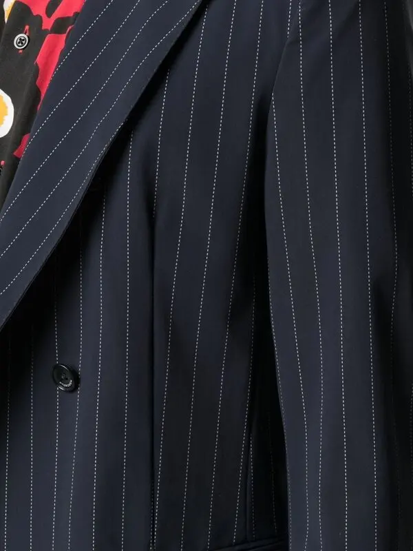 HYDROGEN Pinstripe Double-breasted Blazer