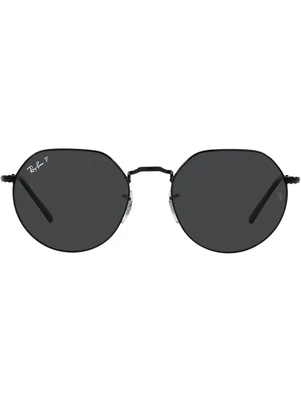 Ray-ban Jack Round-frame Sunglasses - Black
