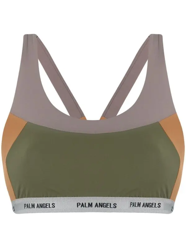 Palm Angels Colour-block Panelled Sports Bra