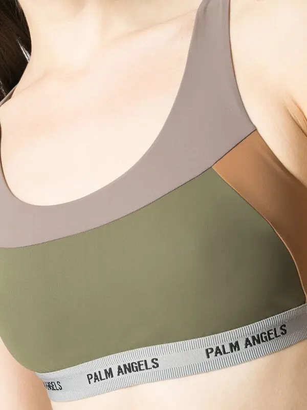 Palm Angels Colour-block Panelled Sports Bra