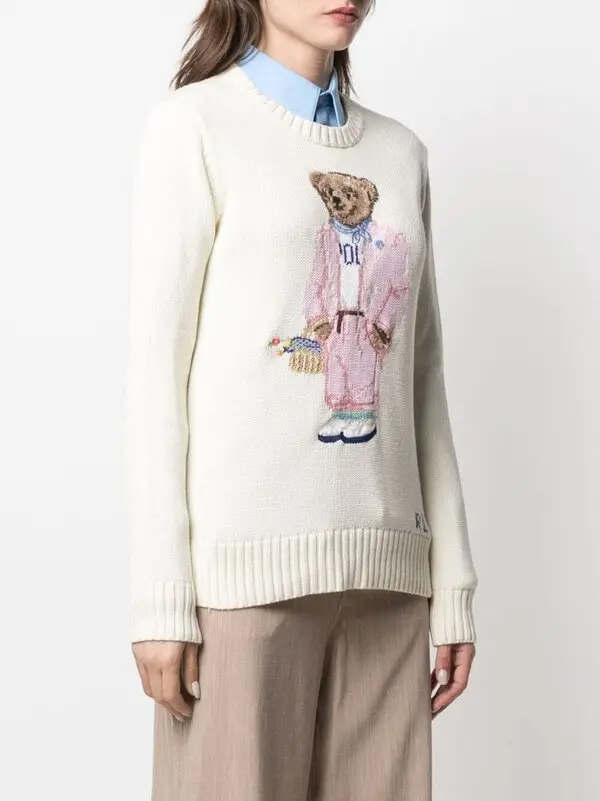 Ralph Lauren Picnic Poo Bear Intarsia-knit Jumper
