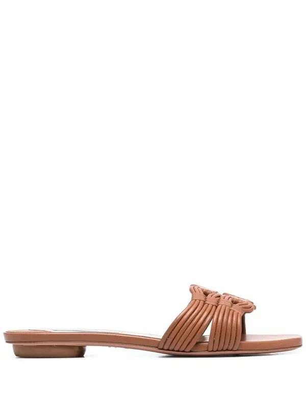 AQUAZZURA Noah Woven Slides