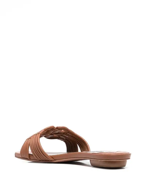 AQUAZZURA Noah Woven Slides