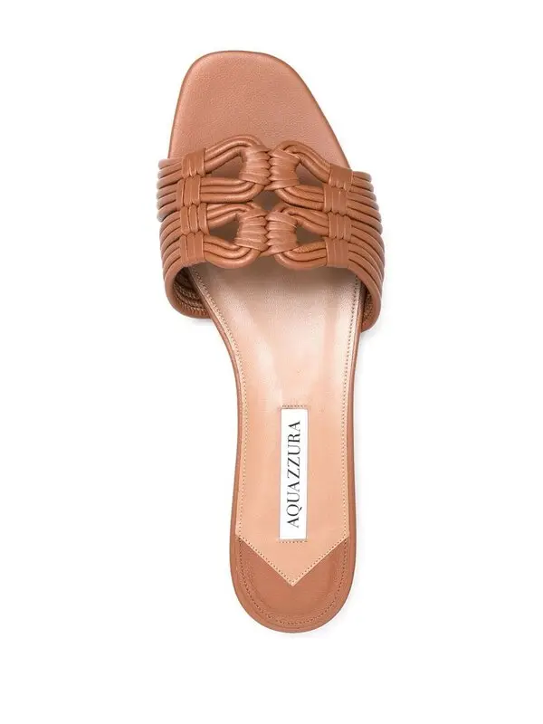 AQUAZZURA Noah Woven Slides
