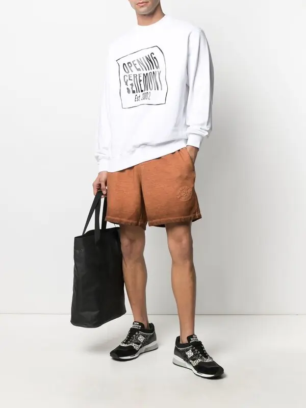 Opening Ceremony Cotton Jersey Fleece Sweatshirt - White