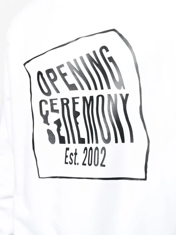 Opening Ceremony Cotton Jersey Fleece Sweatshirt - White