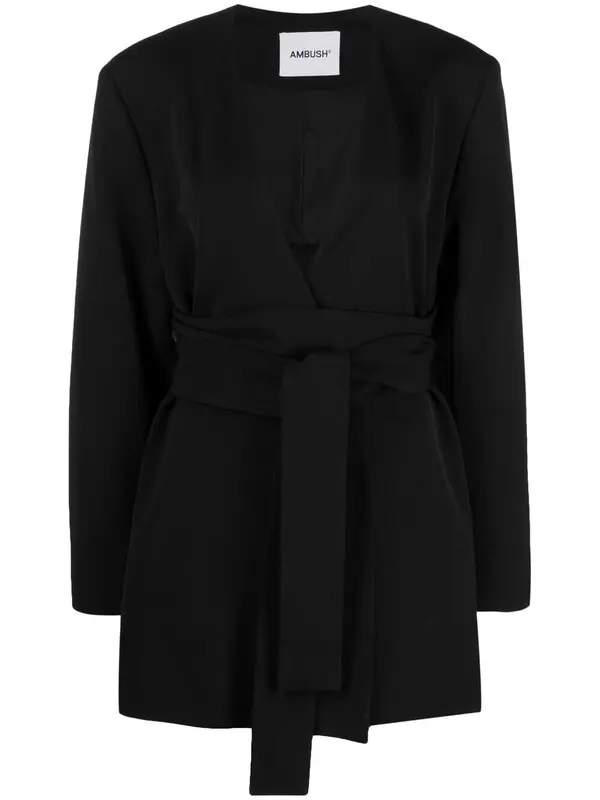 AMBUSH Asymmetric-hem Belted Blazer