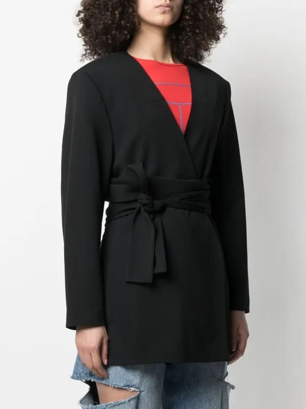 AMBUSH Asymmetric-hem Belted Blazer