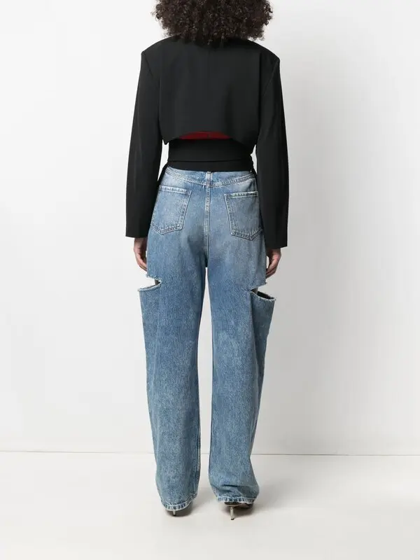 AMBUSH Asymmetric-hem Belted Blazer