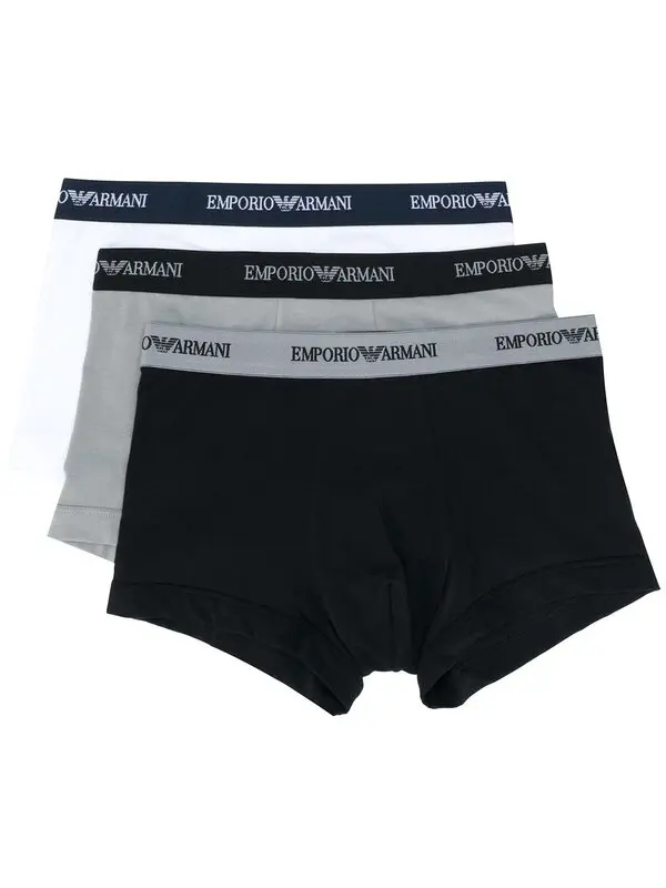 Emporio Armani Logo Band Boxers - Black