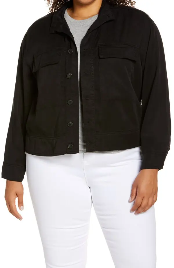 1.State Front Button Utility Jacket