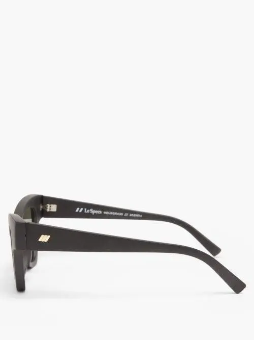 LE SPECS HOURGRASS RECYLED GRASS Le Specs Hourglass Cat-Eye Recycled Sunglasses In Black  main image 2