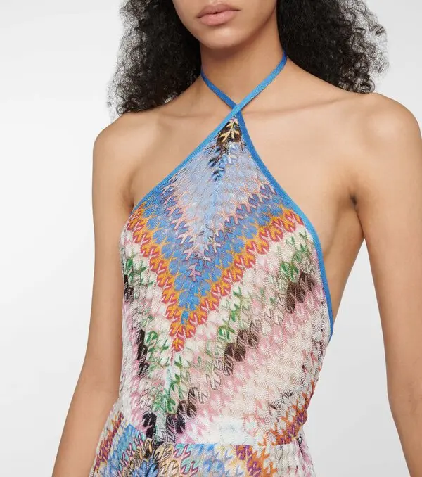 Missoni Halterneck Zig-zag Playsuit