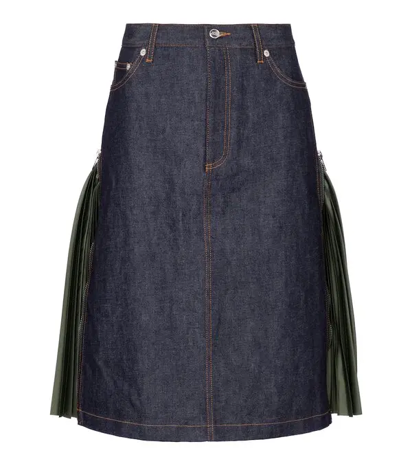 A.P.C. X Sacai Mai Denim Skirt In Blue - 30% Off | Editorialist