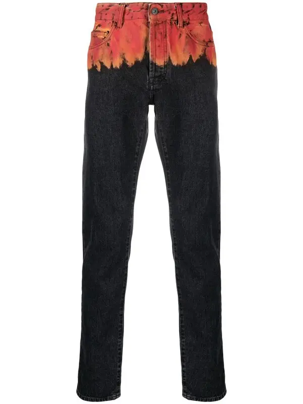 COUNTY OF MILAN Marcelo Burlon Flame-print Jeans