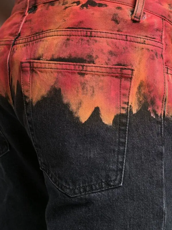 COUNTY OF MILAN Marcelo Burlon Flame-print Jeans