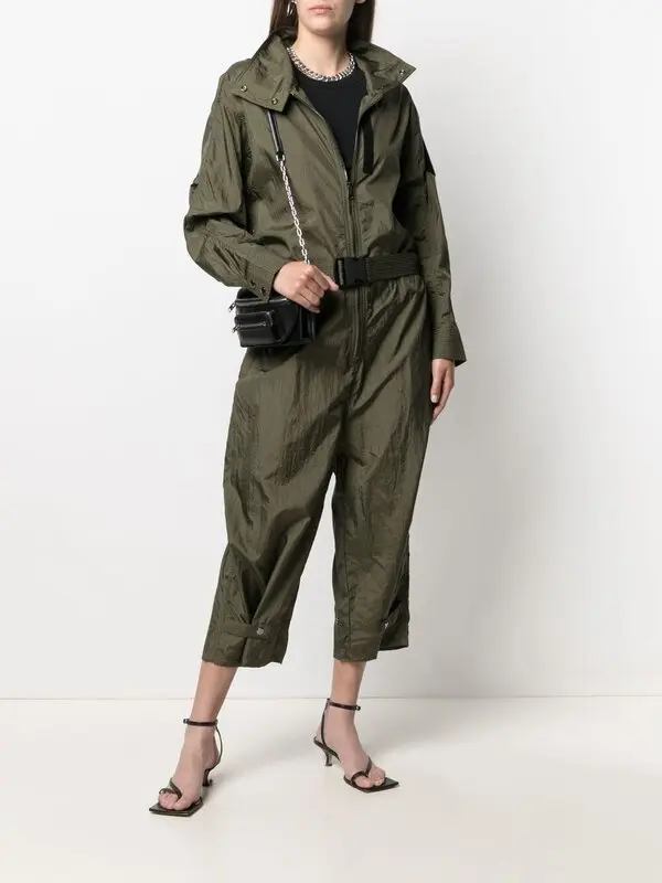 DIESEL® Military Long-sleeved Zip-up Jumpsuit