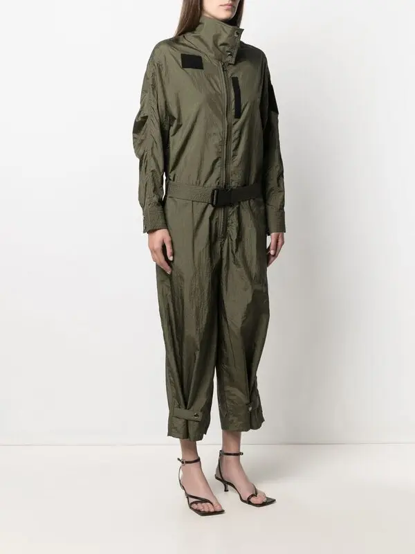 DIESEL® Military Long-sleeved Zip-up Jumpsuit