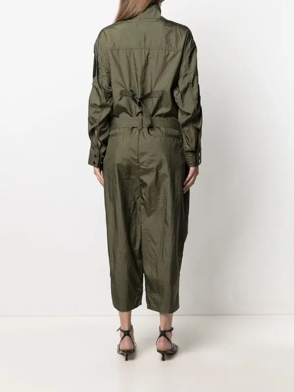 DIESEL® Military Long-sleeved Zip-up Jumpsuit