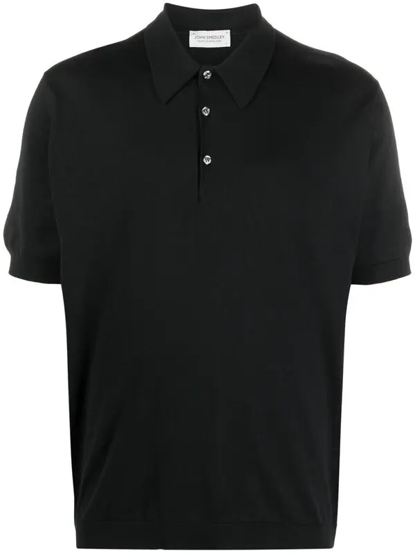 John Smedley Short-sleeve Polo Shirt - Black