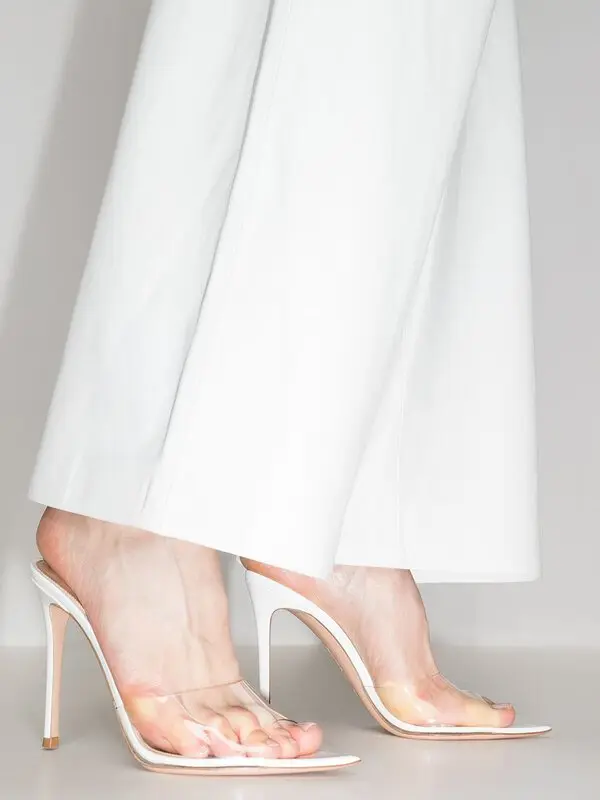 GIANVITO ROSSI Elle Slip-on Sandals - White