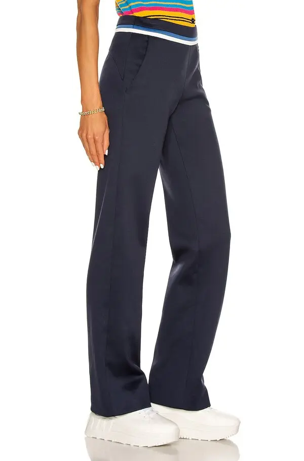 Miu Miu Lux Fleece Trouser In Navy
