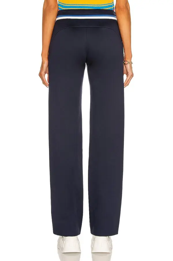 Miu Miu Lux Fleece Trouser In Navy
