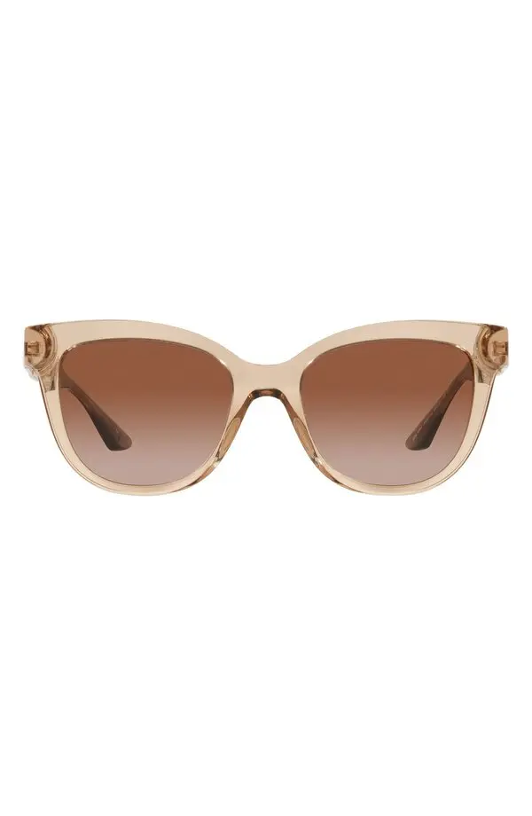 Versace 54mm Gradient Cat Eye Sunglasses - Transparent Brown  display picture 3