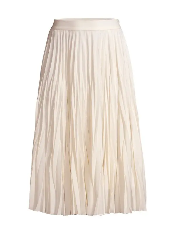 Hugo Boss Vapinapa Pleated Midi Skirt Soft Cream Editorialist