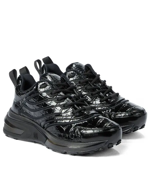 Croc Givenchy Sneakers GIVENCHY - Giv 1 Croc-Effect Leather Sneakers - Black - EU  main image 2