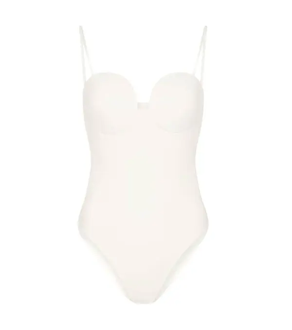 Magda Butrym Bustier One-piece Swimsuit - White