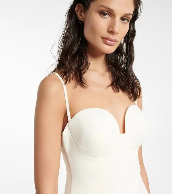 Magda Butrym Bustier One-piece Swimsuit - White
