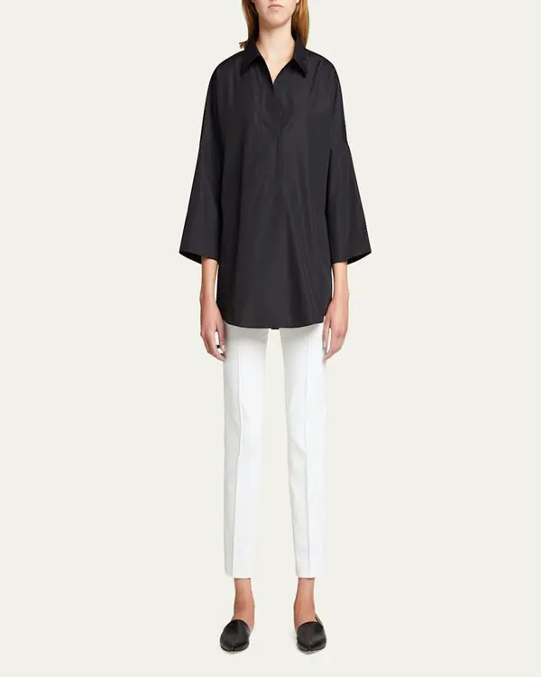 Akris Franca Techno-cotton Pants - Off White
