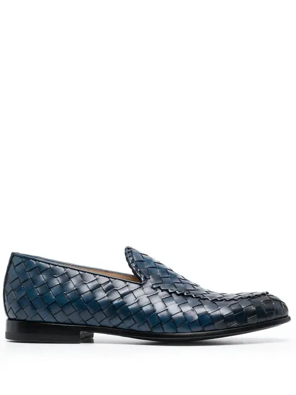 SCAROSSO Vittorio Woven Loafers - Blue