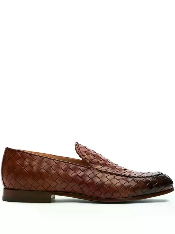 SCAROSSO Vittorio Interwoven Loafers - Brown