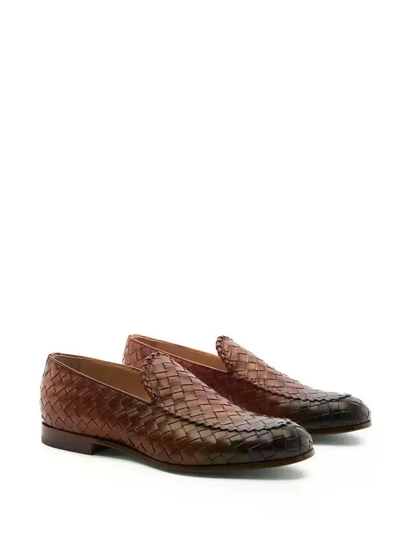 SCAROSSO Vittorio Interwoven Loafers - Brown