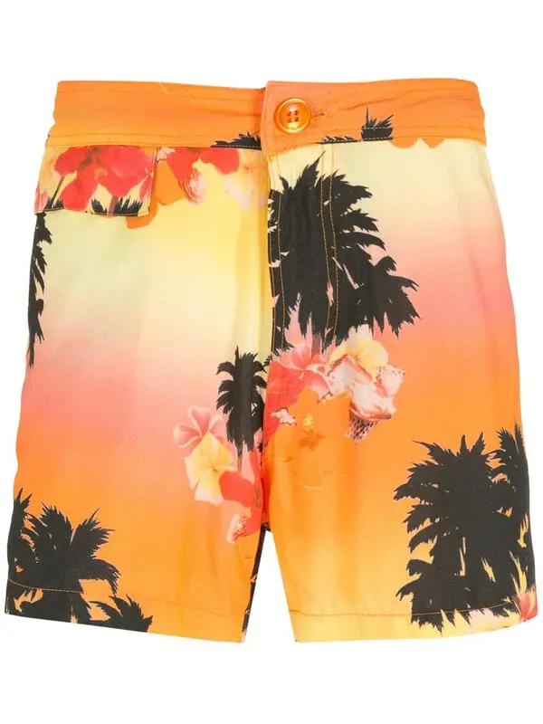 AMIR SLAMA Ilha De Hibiscus Shorts - Multicolour