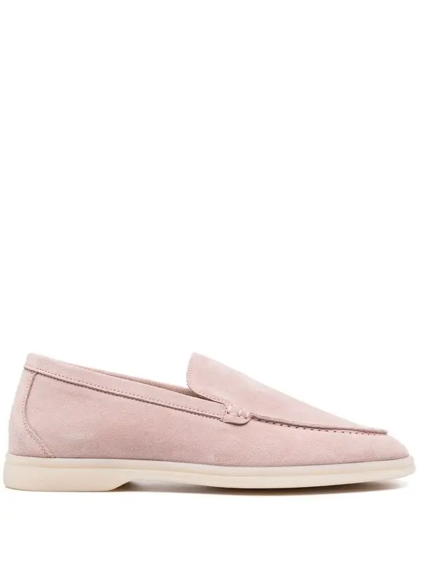 SCAROSSO Ludovica Round-toe Loafers - Pink
