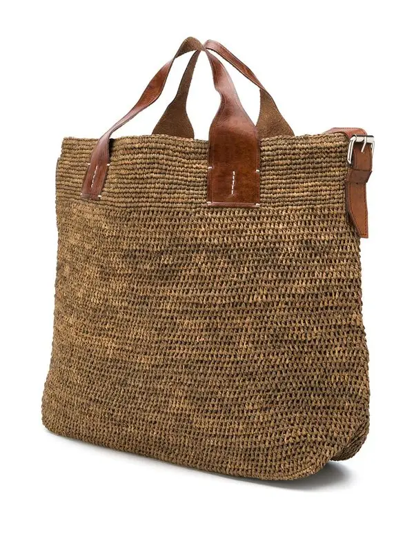 IBELIV Woven Raffia Tote - Neutrals