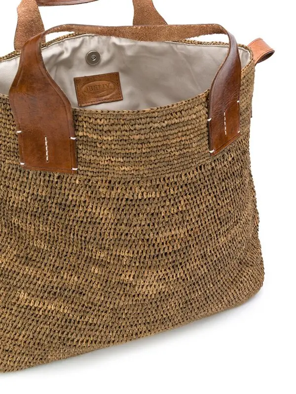 IBELIV Woven Raffia Tote - Neutrals