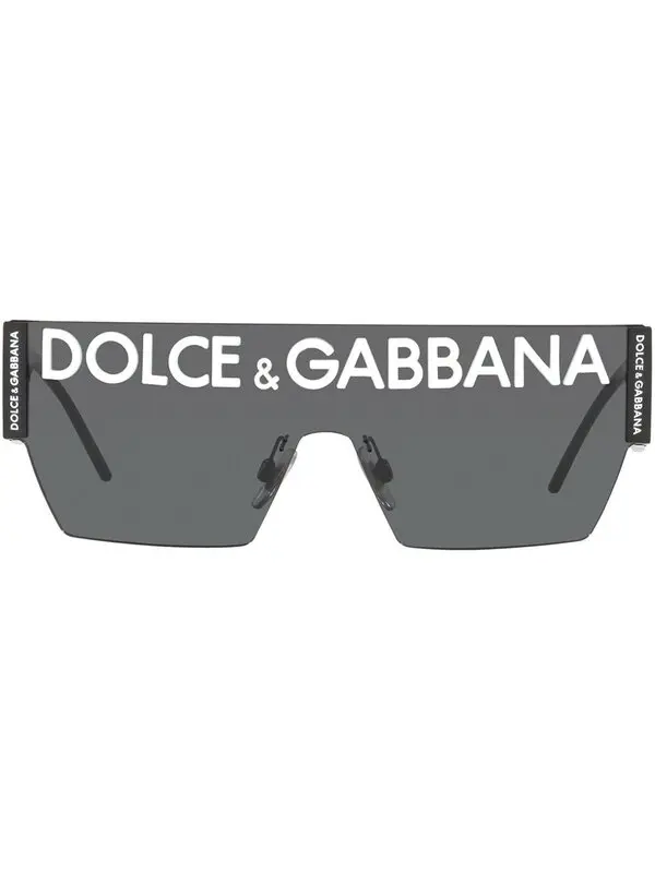 Dolce & Gabbana Dg Logo Oversized-frame Sunglasses - Black