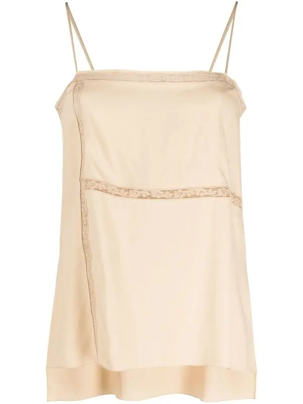 Chloé Lace-trim High-low Camisole