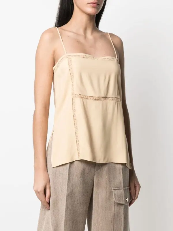 Chloé Lace-trim High-low Camisole
