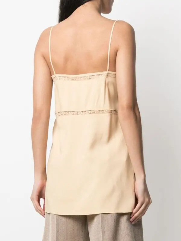 Chloé Lace-trim High-low Camisole